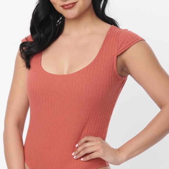 Unique Vintage | Tops | Unique Vintage Ribbed Scoop Neck Cap Sleeve ...